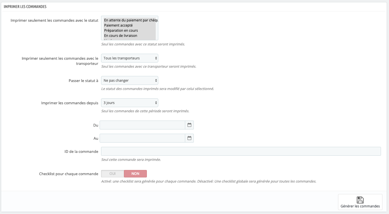 [Module PrestaShop] Préparation des commandes